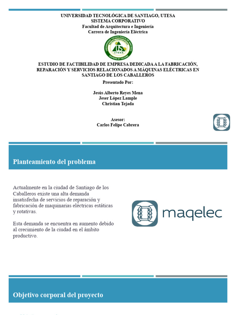 Presentacion de Proyecto de Grado, Grupo 6 | PDF