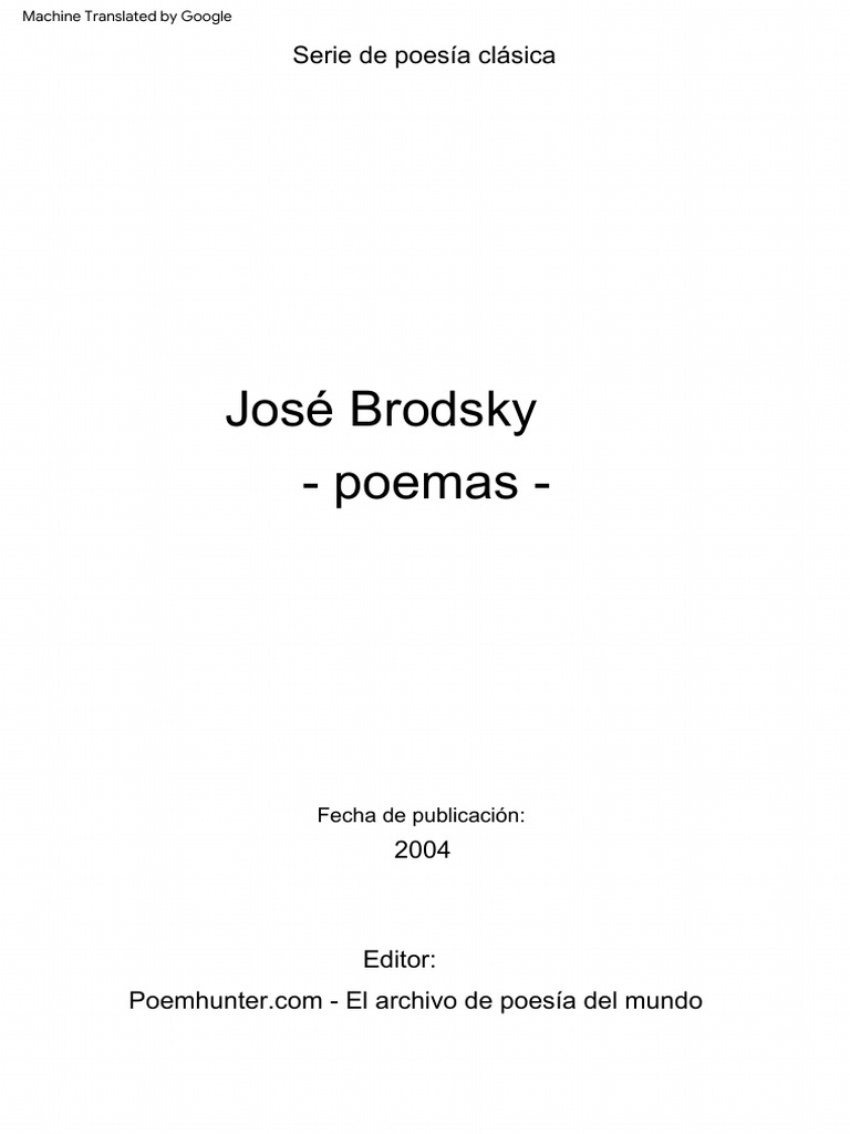 Joseph Brodsky 2004 9 | PDF