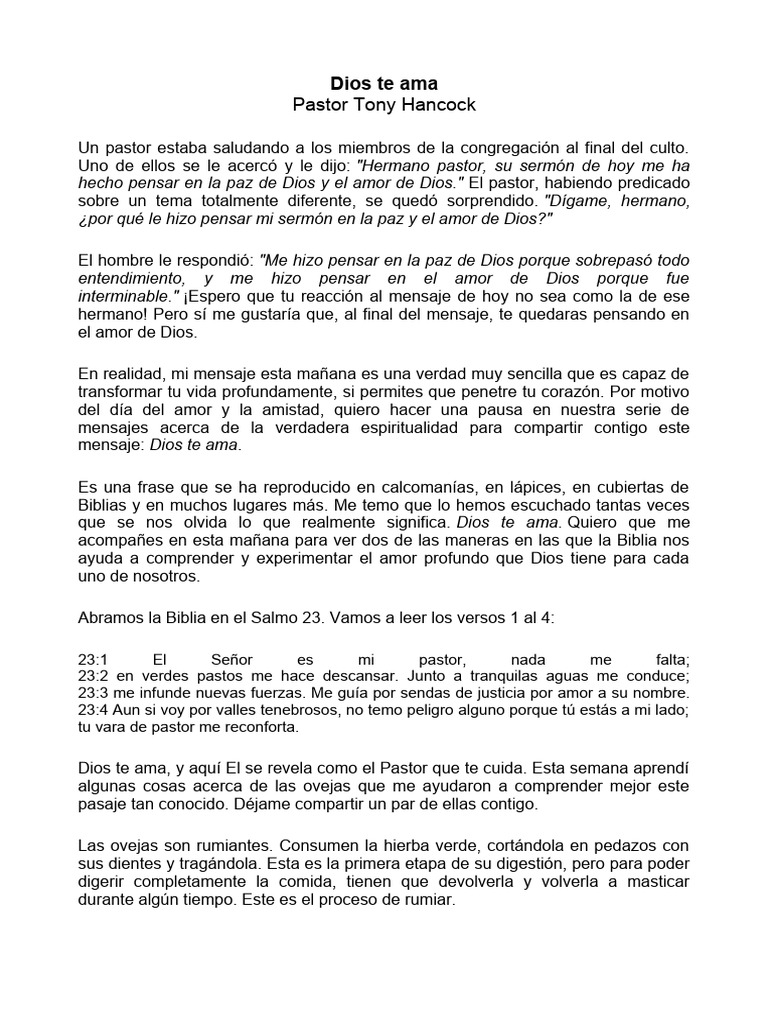 7 Dios Te Ama | PDF | Religión y espiritualidad