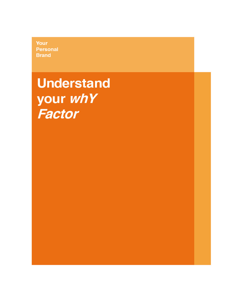 Personal Branding Workbook - The Y Factor | PDF | Self-Improvement