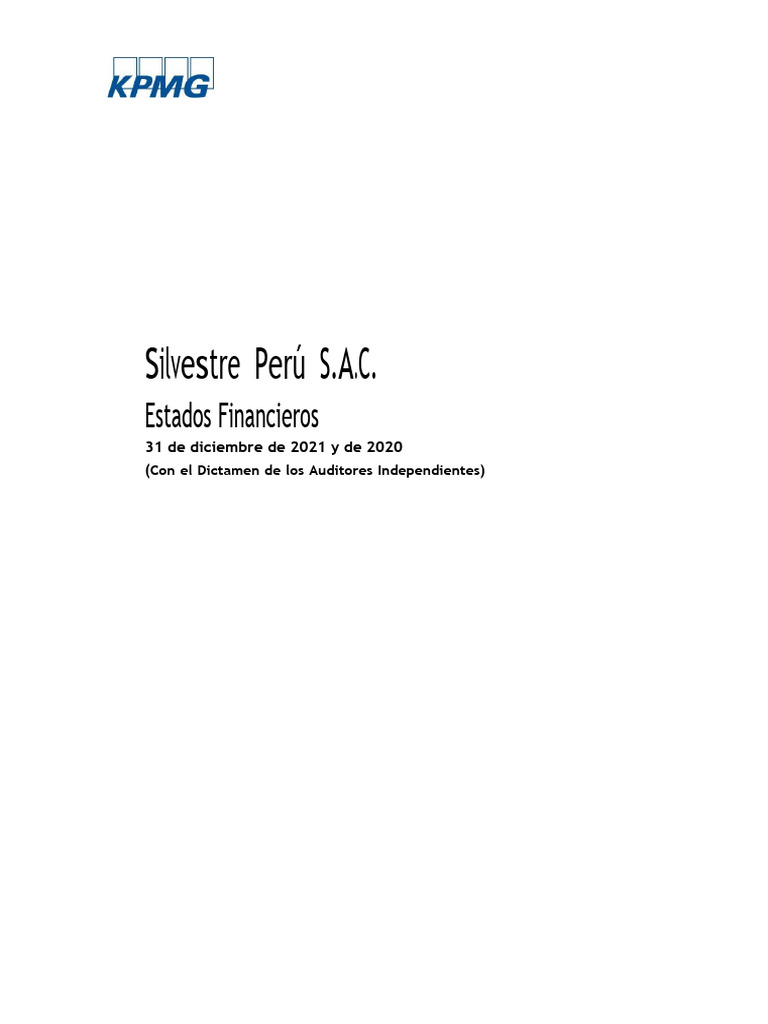 EEFF Silvestre Perú 2021 | PDF