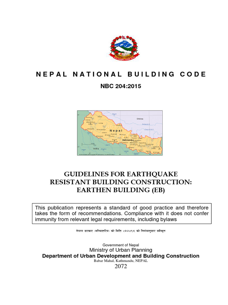 NBC 204 2015 Guidelines For Earthquake Resistant Building Construction ...