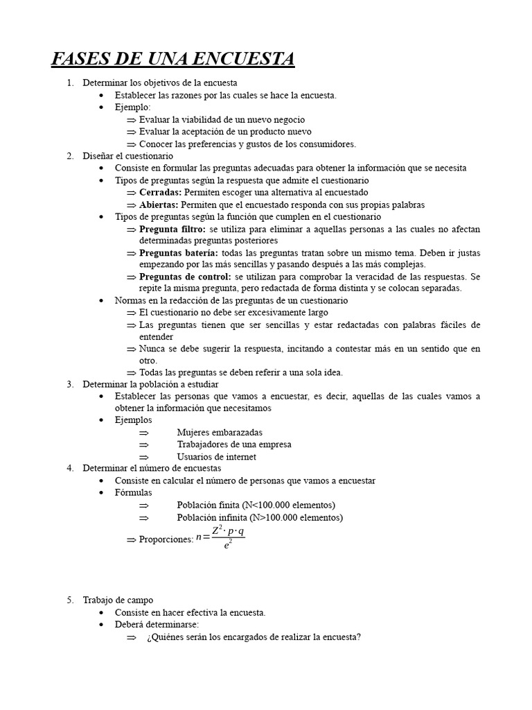Teoría Encuestas Cac y Ejercicio | PDF