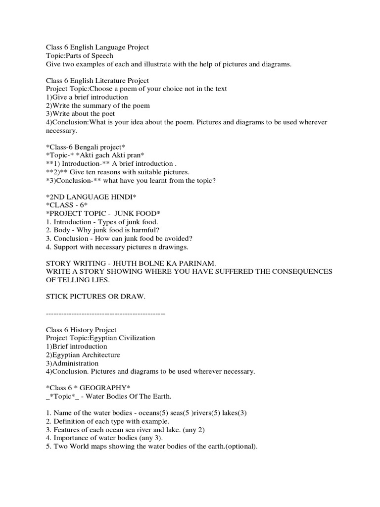 Class 6 Project | PDF | Lever