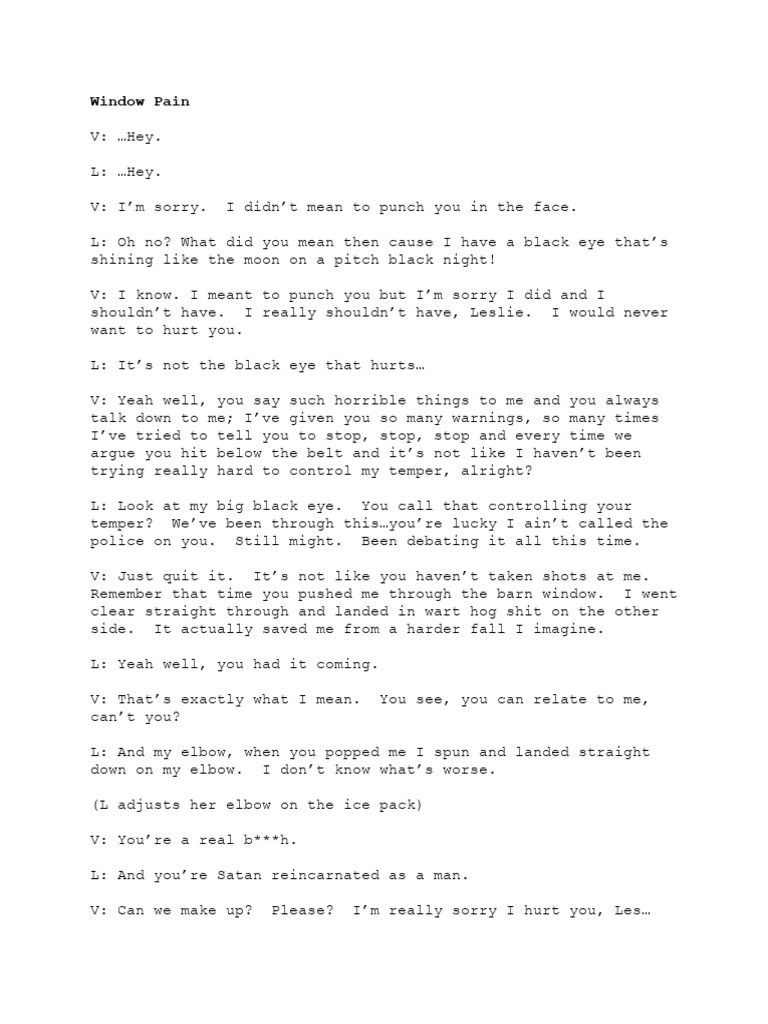 Window Pain (Scene) | PDF