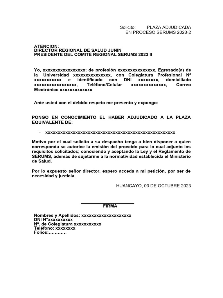 Solicitud SERUMS | PDF | Finanzas y dinero | Ciencias sociales