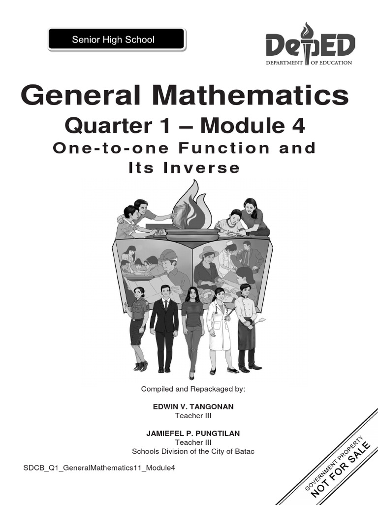 GenMath11 - Q1Wk4 - One To One Function and Its Inverse | PDF | Function (Mathematics) | Mathematics