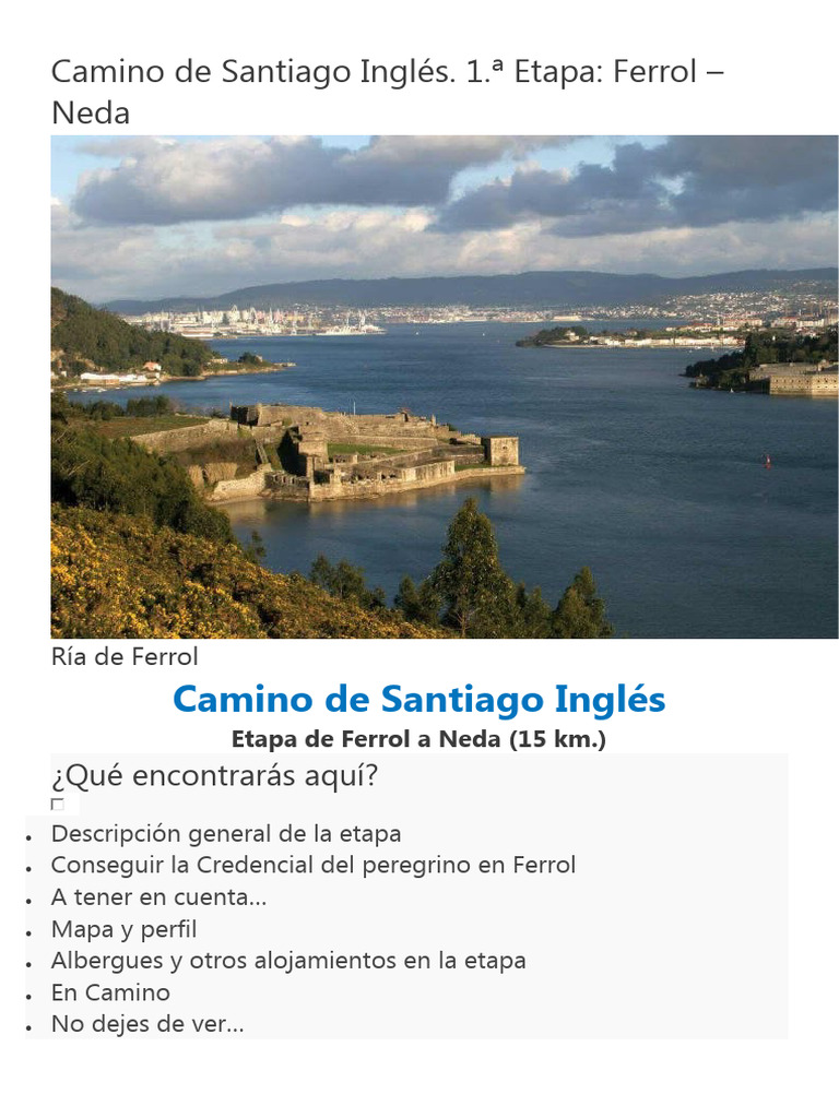 Camino de Santiago Inglés 1 ETPA | PDF | Camino de santiago