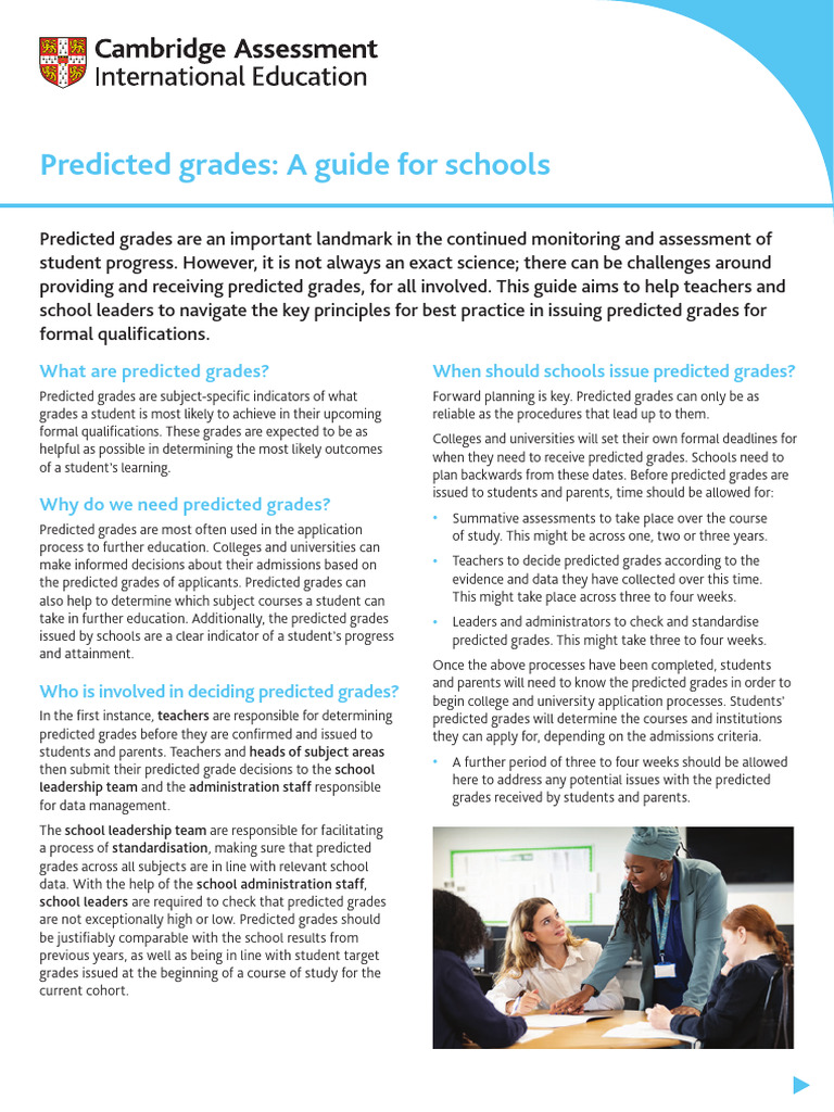 Predicted Grades A Guide For Schools | PDF