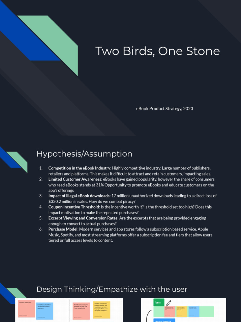 Two Birds One Stone | PDF