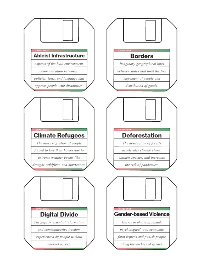 Solarpunk Futures Cards - Print & Play | PDF
