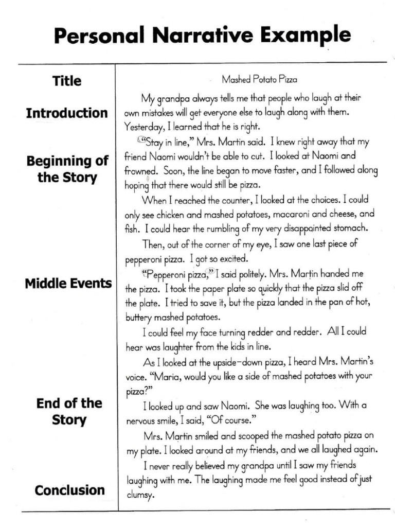 Personal Narrative Example | PDF