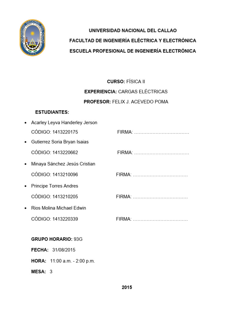 Informe de Física II - 1 | PDF