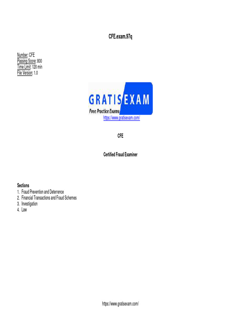 CFE Exam Questions and Answers Guide | PDF | Business | Finance & Money ...