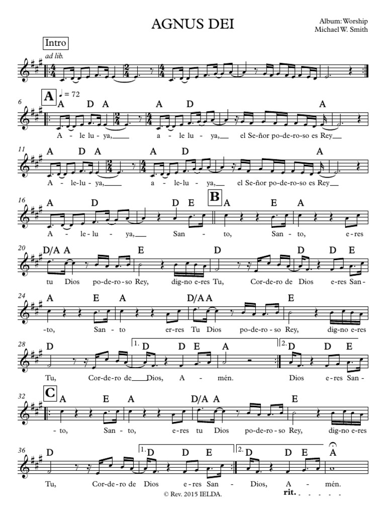 Agnus Dei Michael W Smith Pdf