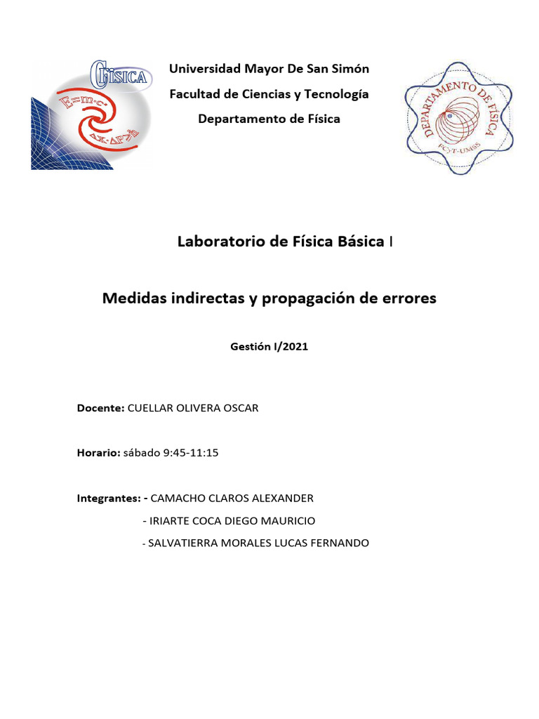 Lab 2 Fis 1 Umss | PDF