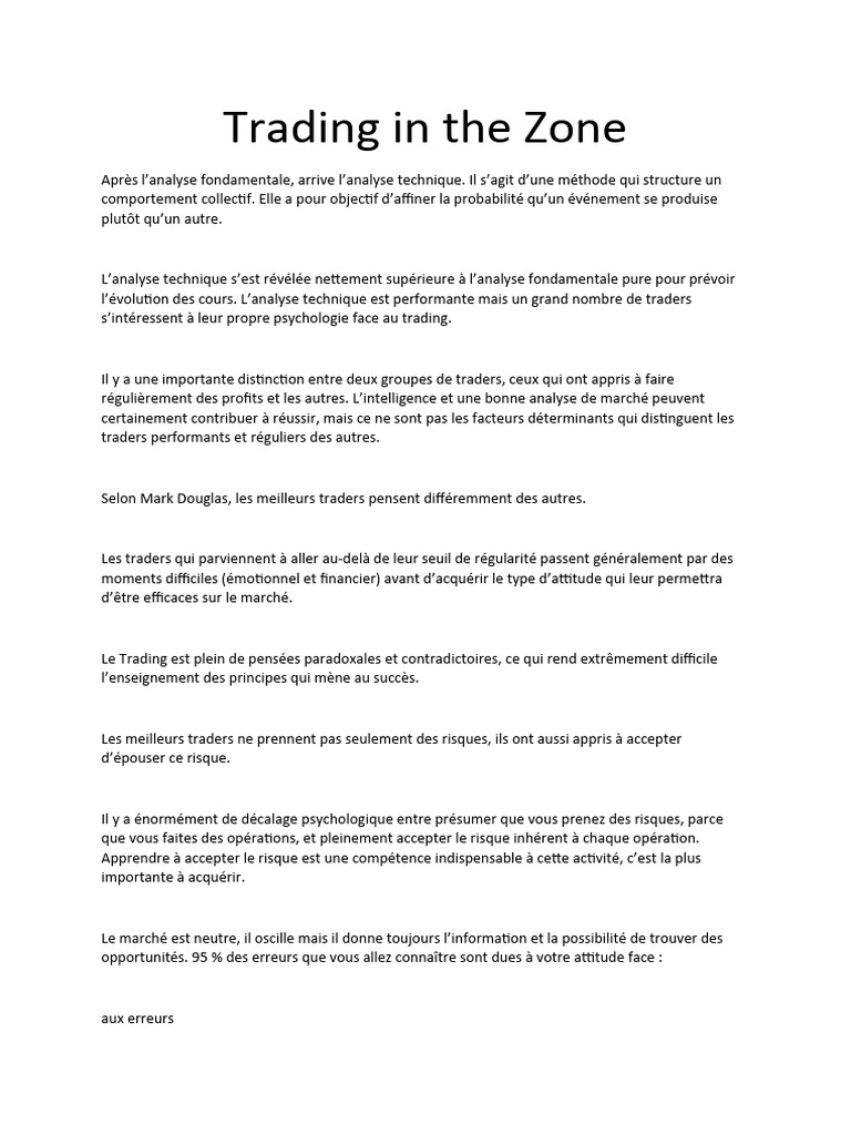 Trading in The Zone | PDF