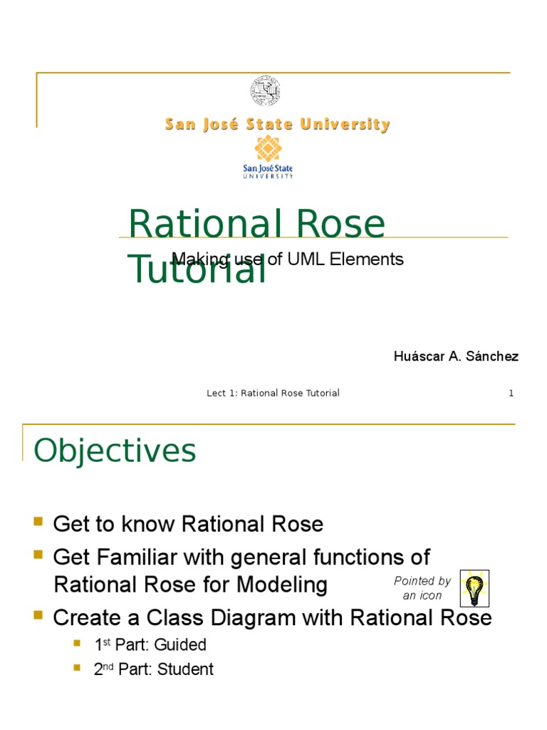 Rational Rose Tutorial: Making Use of UML Elements | PDF | Button (Computing) | Window (Computing)