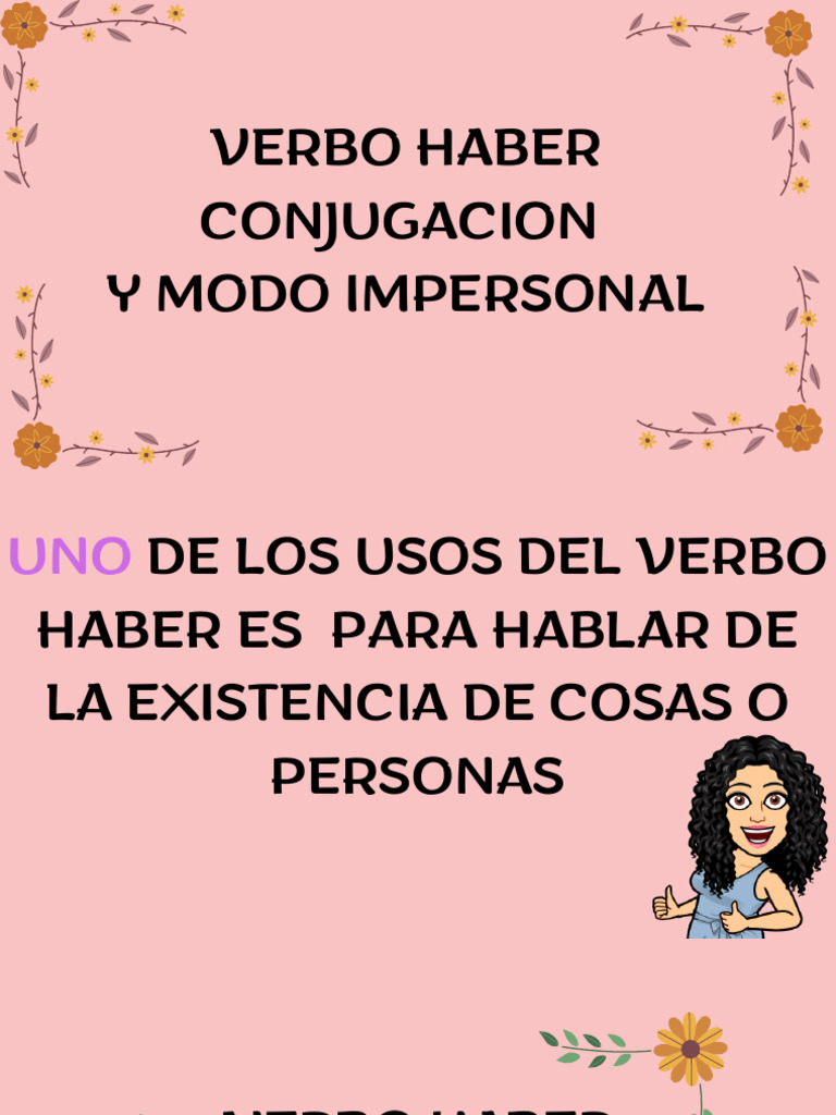 Verbo Haber Conjugacion y Modo Impersonal | PDF | Religión y espiritualidad