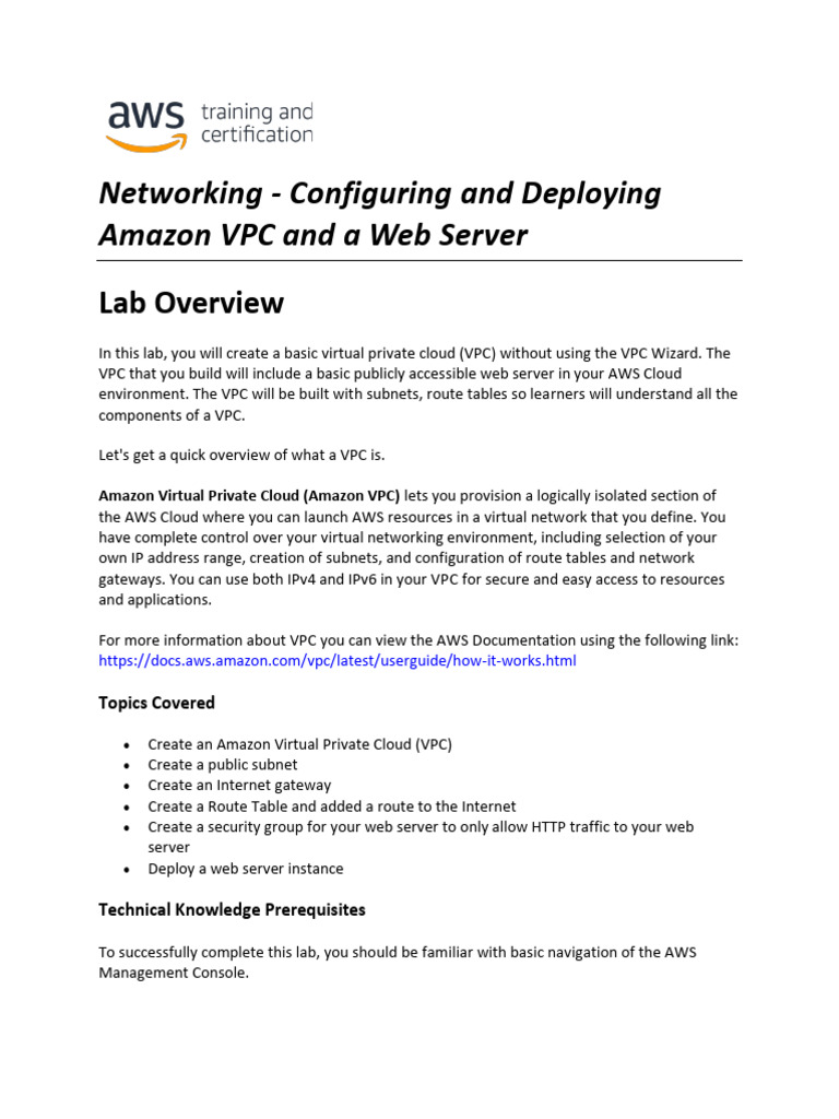 Amazon-VPC Basics-DeepDive-1 | PDF | Computers