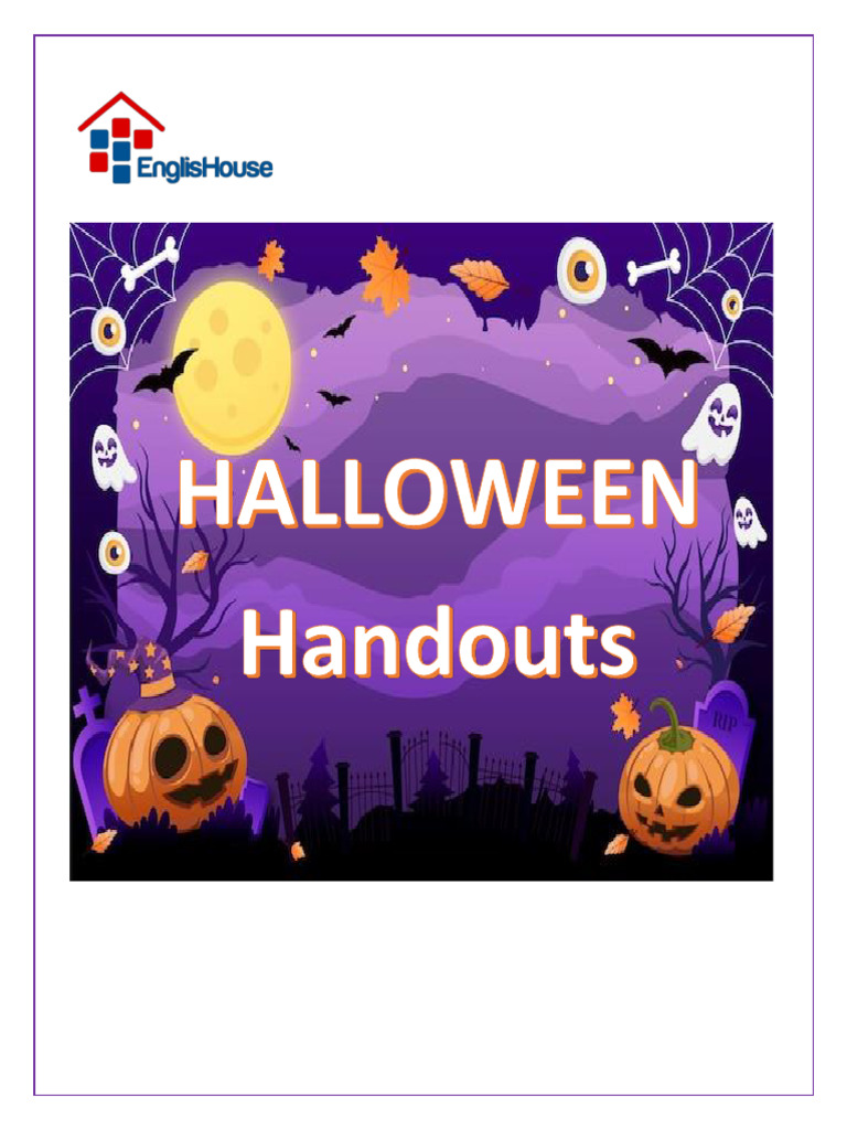 5th Grade Halloween Handouts 2023-2024 | PDF