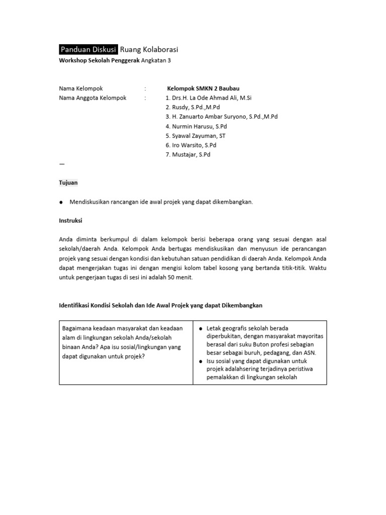 S.12.c. Unggah Tugas Ruang Kolaborasi 1 - Diskusi Rancangan Ide Awal ...