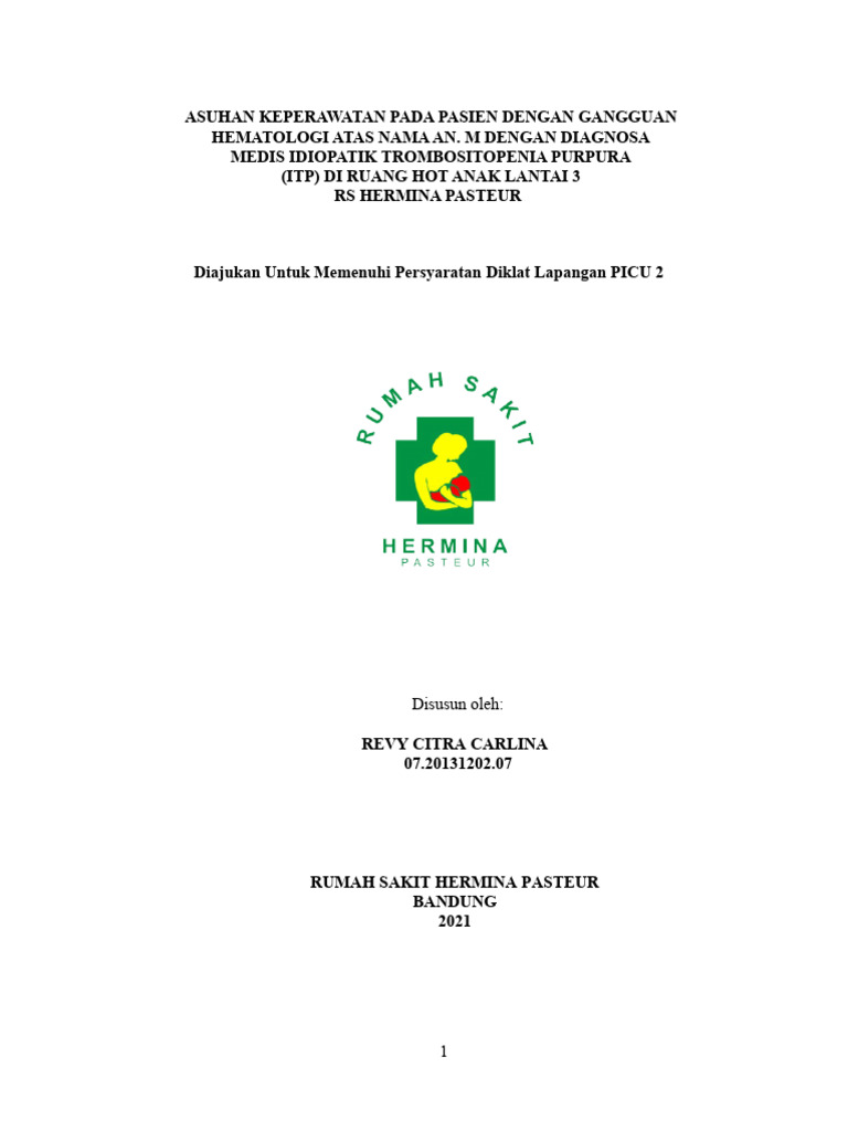 ASKEP ITP Picu 2 | PDF