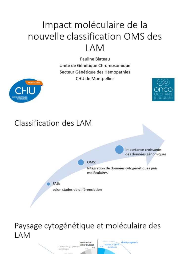 Nouvelle Classification OMS des LAM 2022 | PDF