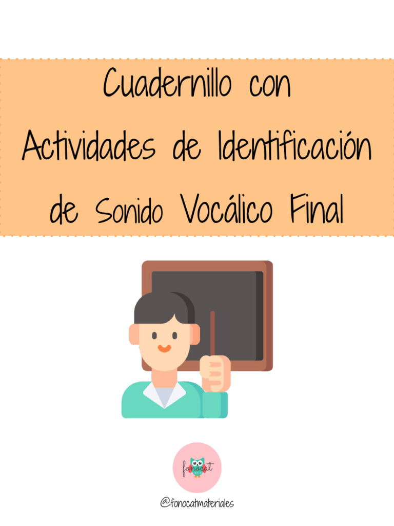 Cuadernillo Sonido Vocálico Final Pdf