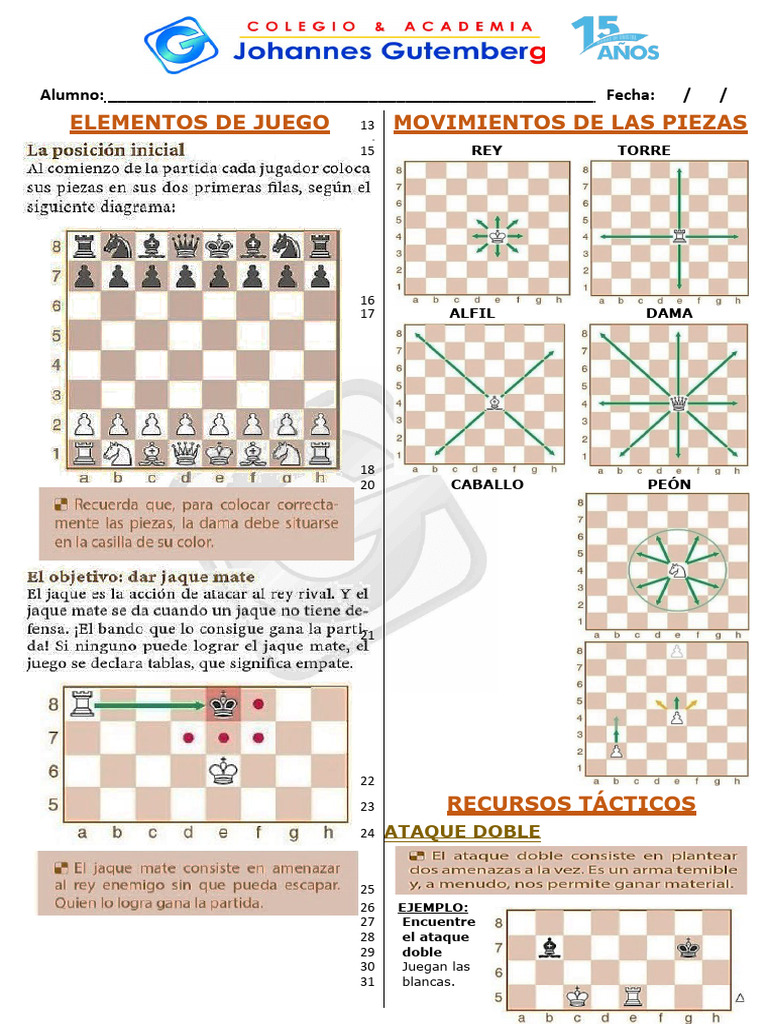 Clase 01 AJEDREZ | PDF