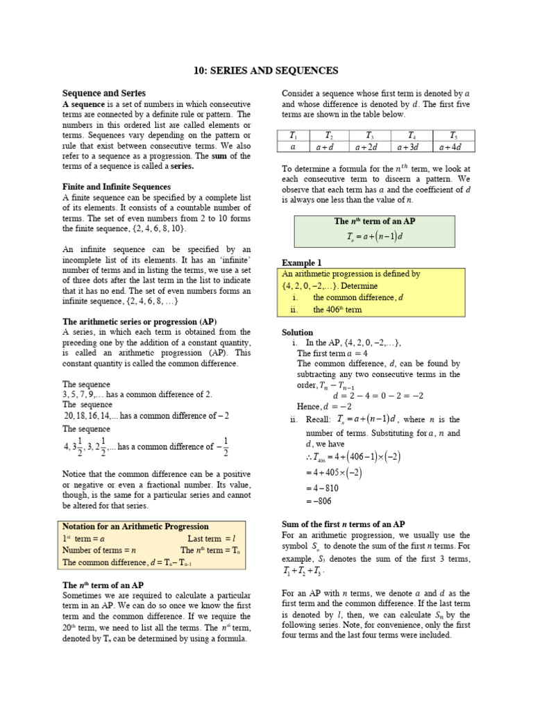 Arithmetic and Geometric Progressions | PDF