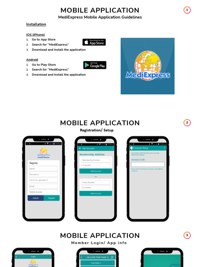 Mediexpress Mobile App Registration and Guidelines 690164dbc1 | PDF