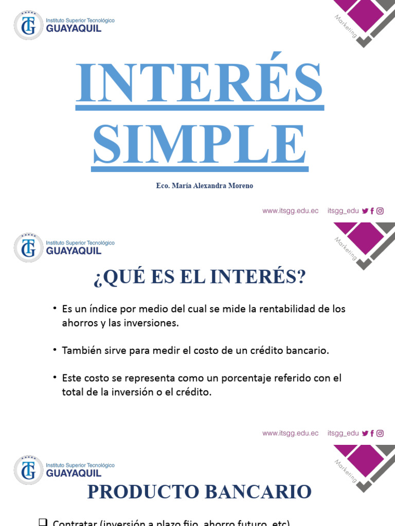 Diapositivas - Interés Simple | PDF | Interés | Tasas de interés