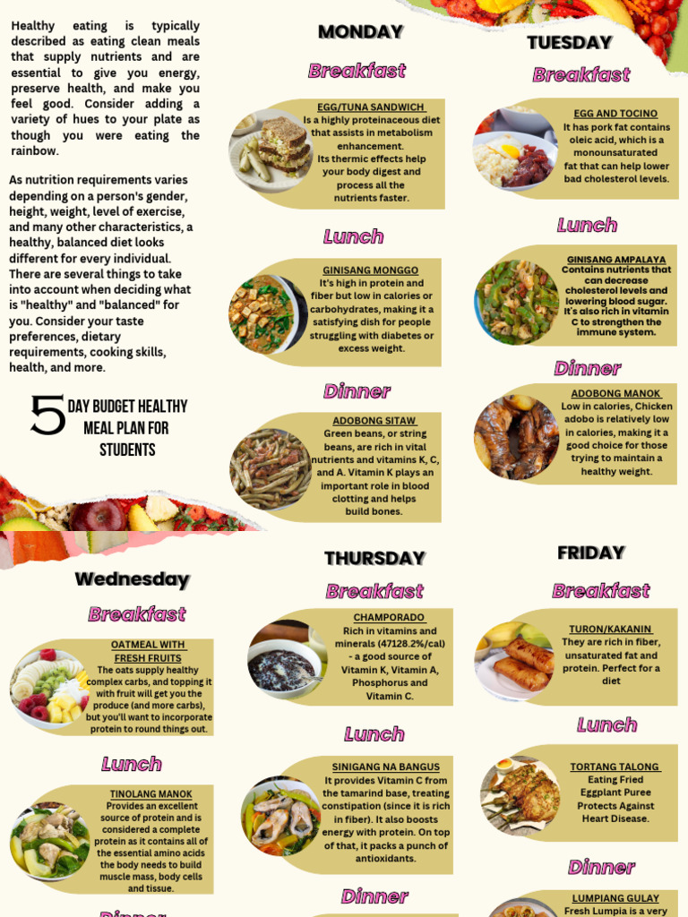 Pink & Green Modern Organic Healthy Food Brochure | PDF | Food Energy ...