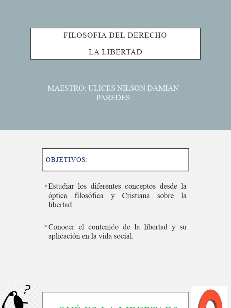 Filosofia Del Derecho - La Libertad | PDF