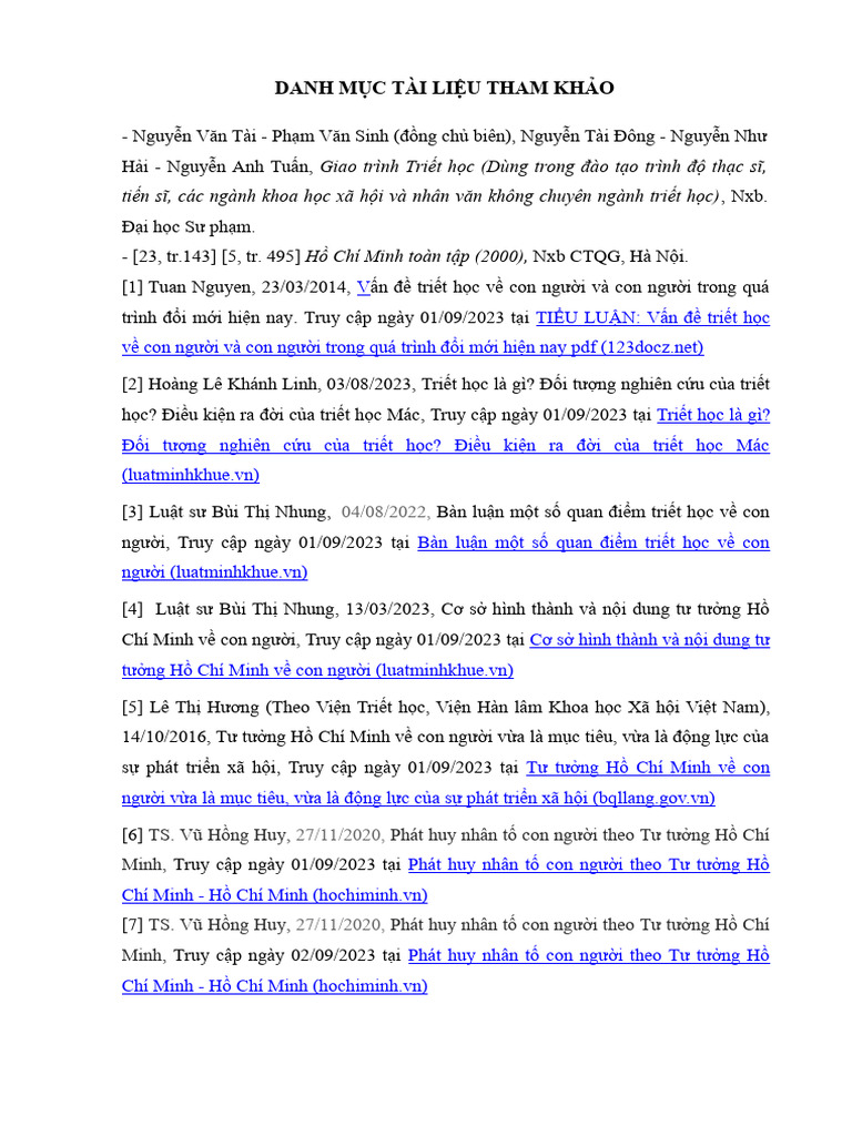 Danh M C Tham KH o | PDF