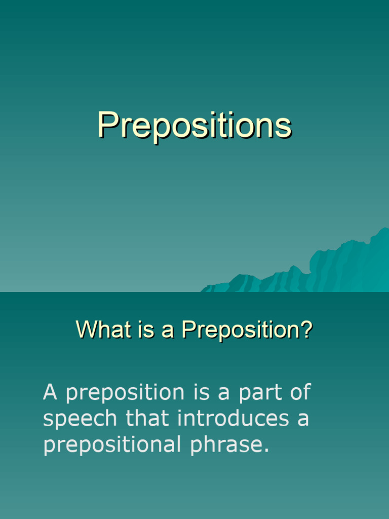 Prepositions