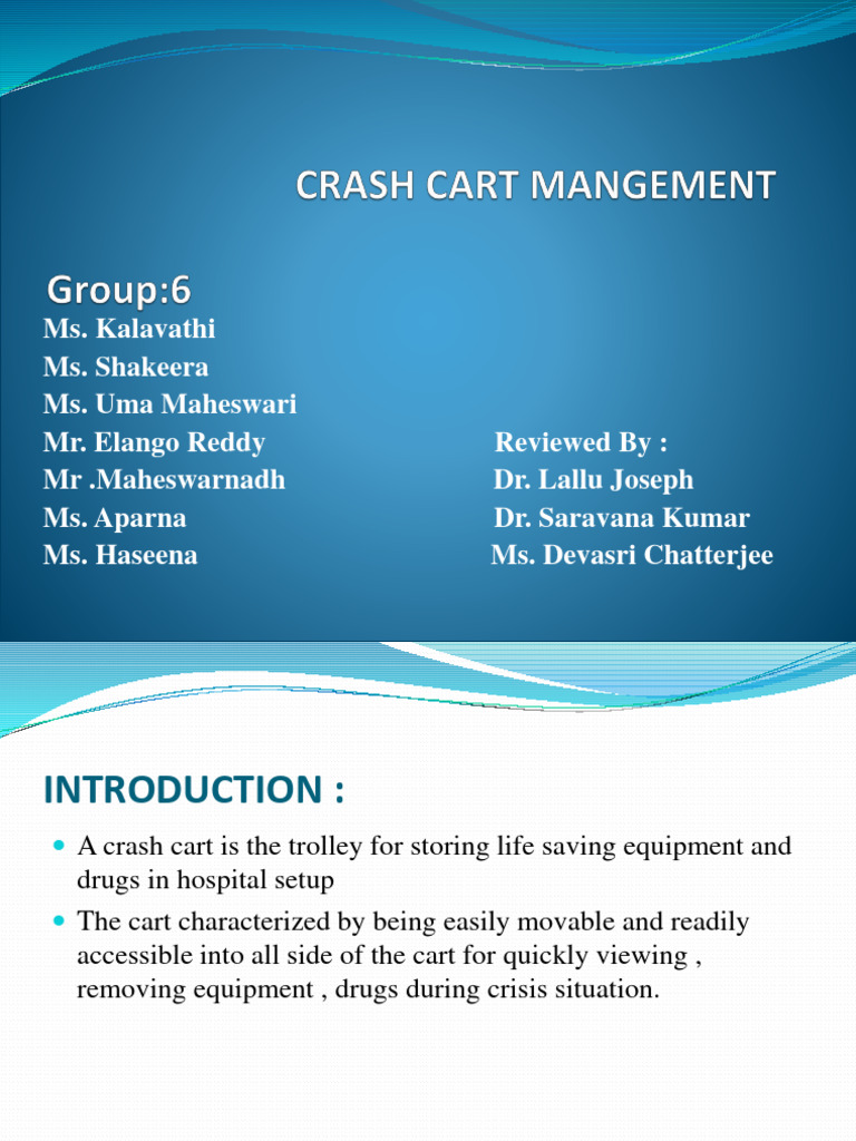 Crash Cart Management | PDF | Emergency | Health Care