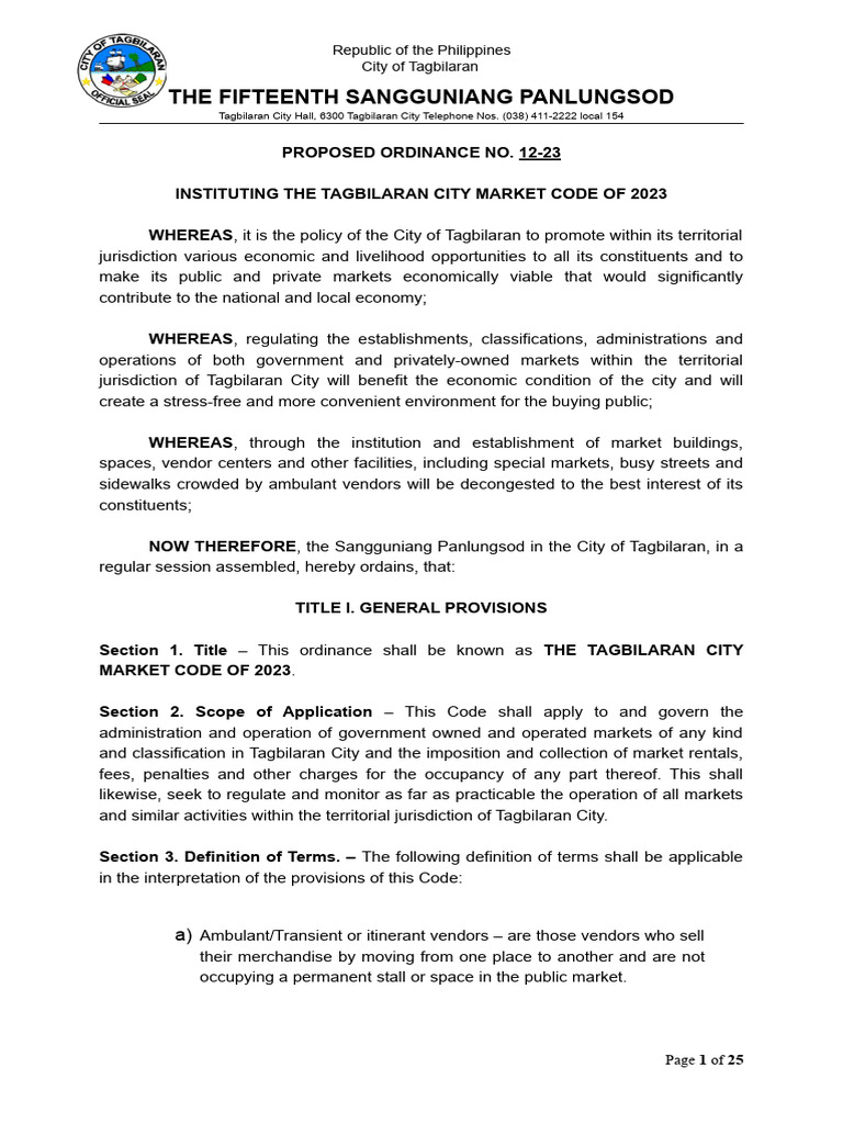 Market Code Draft | PDF | Lease | Slaughterhouse