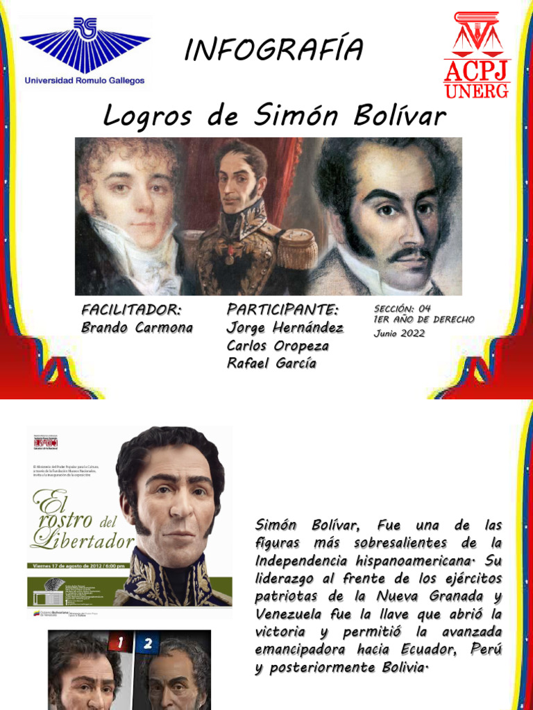 Infografia - Logros de Simon Bolivar HdezGarciaOropeza | PDF