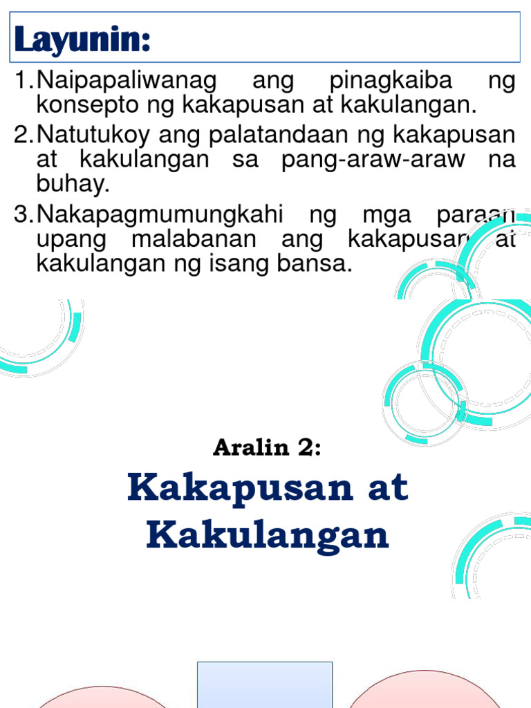 Aralin 2 Kakapusan at Kakulangan | PDF