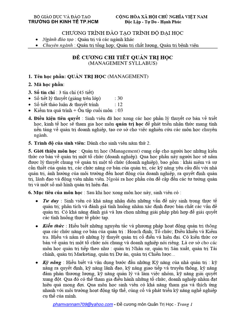 QTH Decuong Ueh2020 | PDF