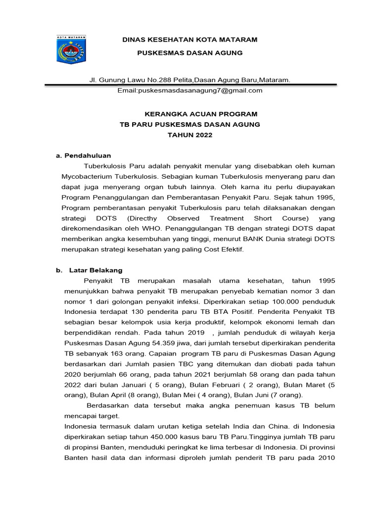 KAK Program TB 2023 | PDF