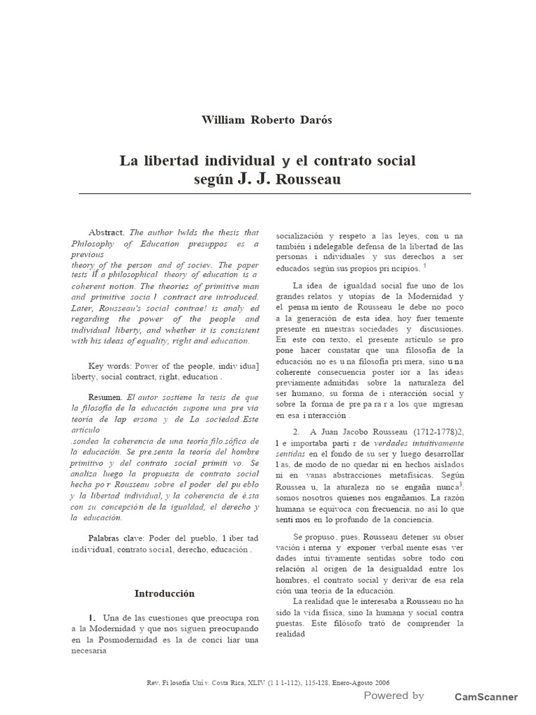 FILOSOFÍA | PDF | Jean-Jacques Rousseau | Contrato social