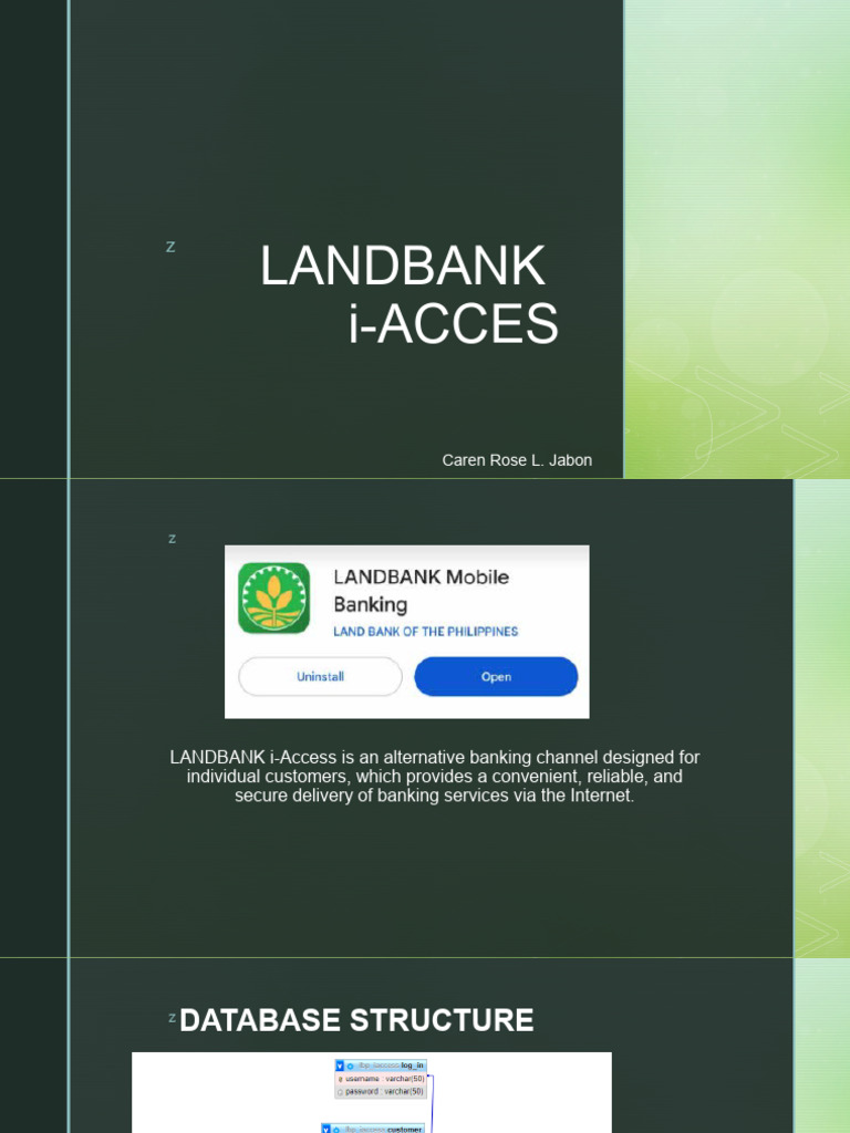 LANDBANK i-Access Overview | PDF