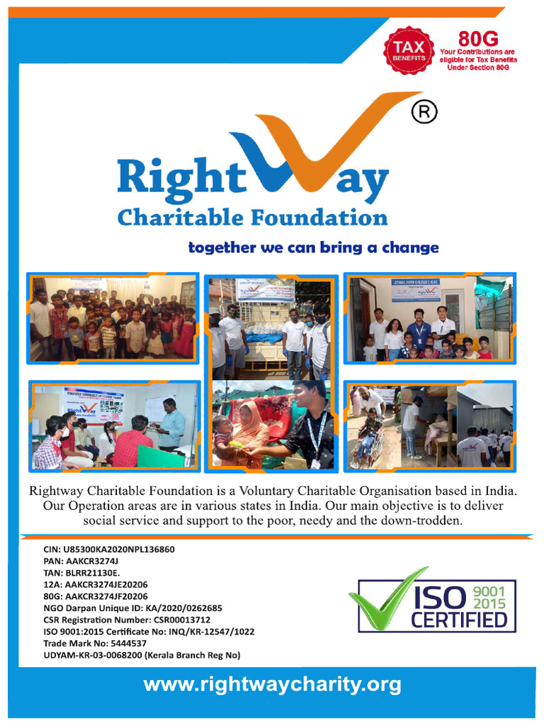 Rightway Charitable Foundation Brochure | PDF
