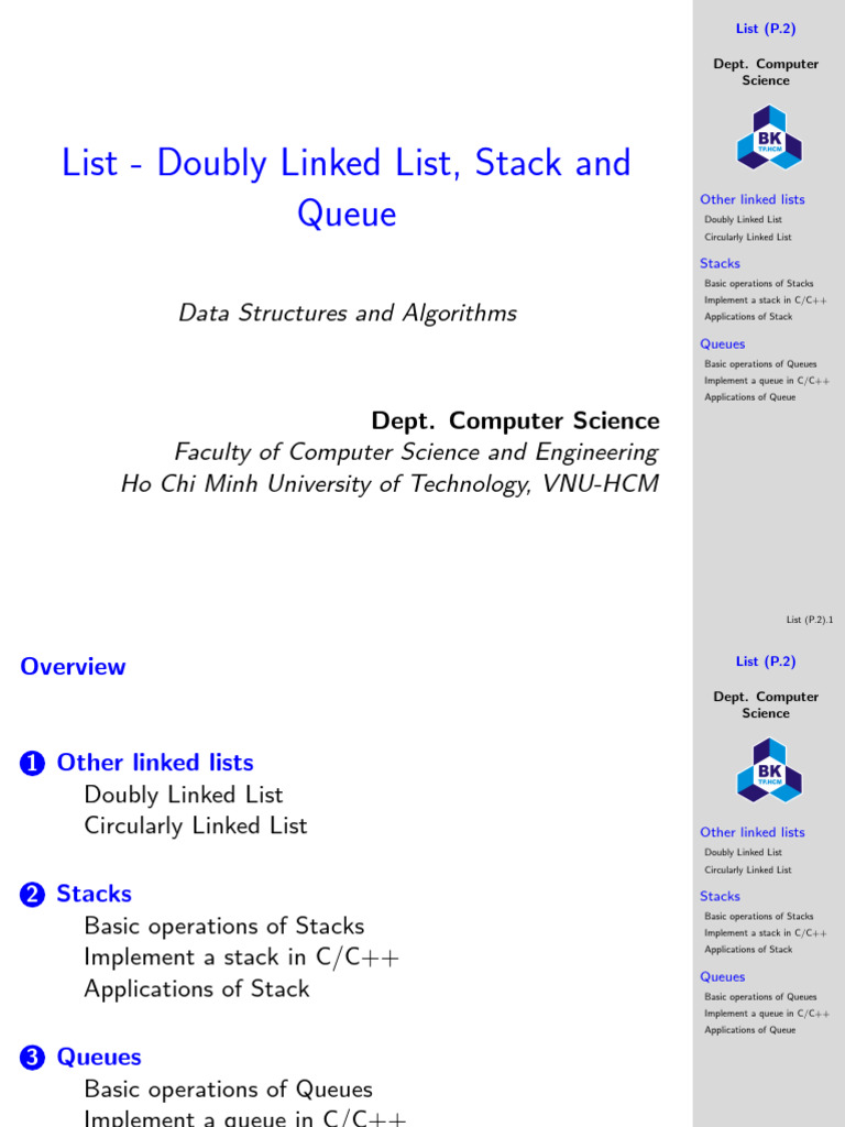 202 Dsa Chapter 3 Lists P 2 1 Pdf 