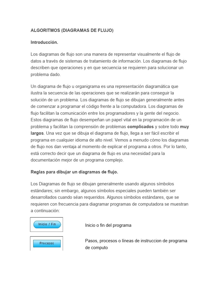ALGORITMOS Diagramas de Flujo | PDF