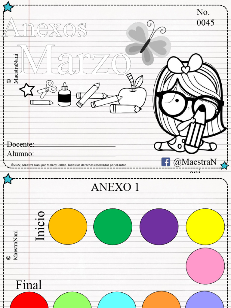 Editable Anexos Marzo Maestra Nani | PDF
