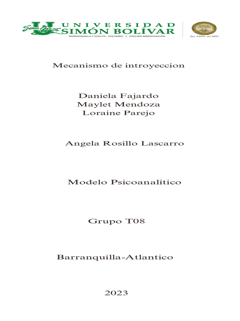 Mecanismos de Introyección | PDF | Crecimiento personal y profesional ...